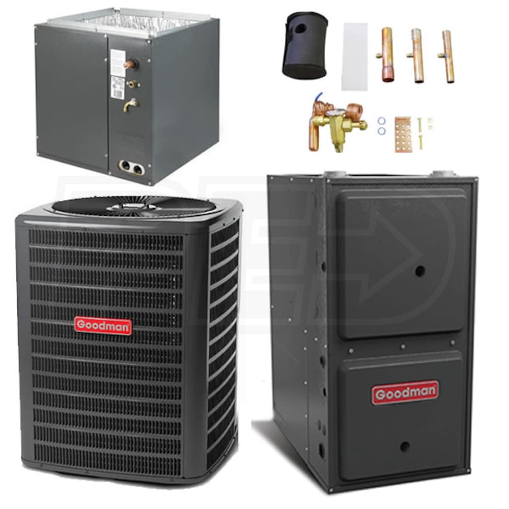 Goodman GSX1360GCVC96120D - 5.0 Ton Cooling - 120k BTU/Hr Heating - Air ...
