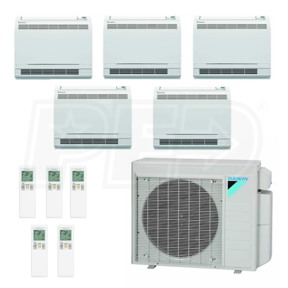 Daikin D5H48F0912121212 MXS Floor Mounted 5-Zone System - 48,000 BTU ...
