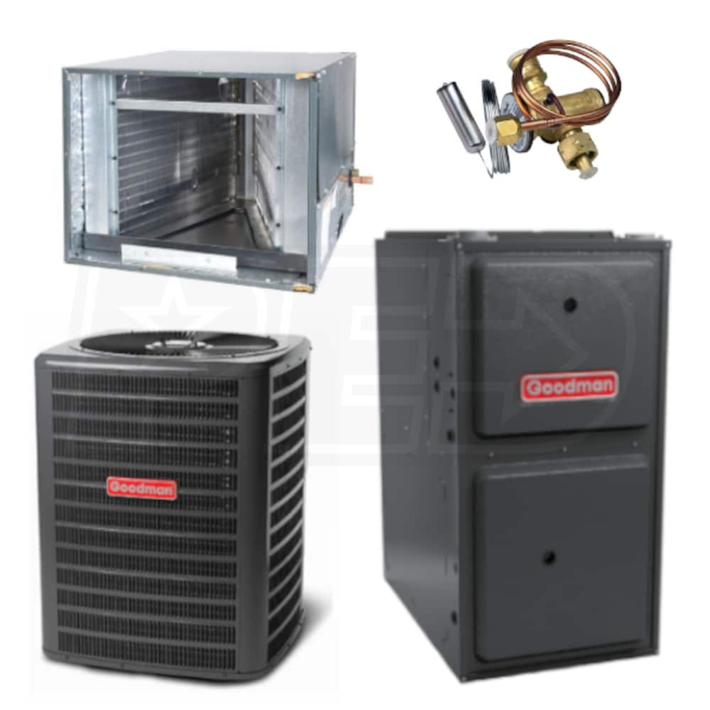 Goodman GSX1636GMES96100H - 3.0 Ton Cooling - 100k BTU/Hr Heating - Air ...