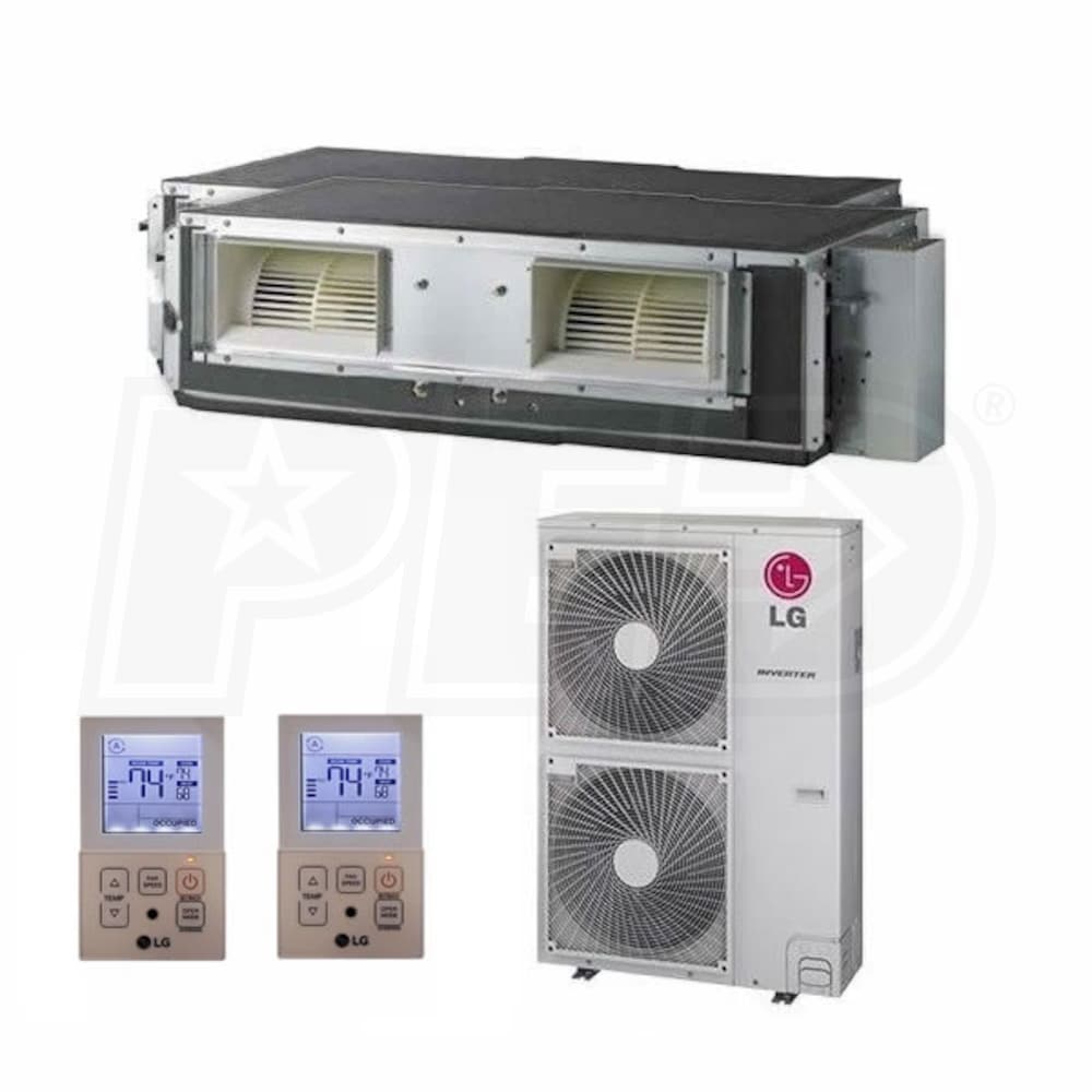 LG L2H48D24240000-A Concealed Duct 2-Zone System - 48,000 BTU Outdoor ...