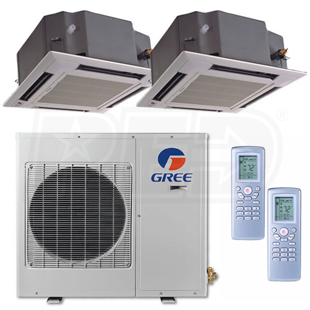 Gree G2H30C12180000 Ceiling Cassette 2-Zone System - 30,000 BTU Outdoor ...