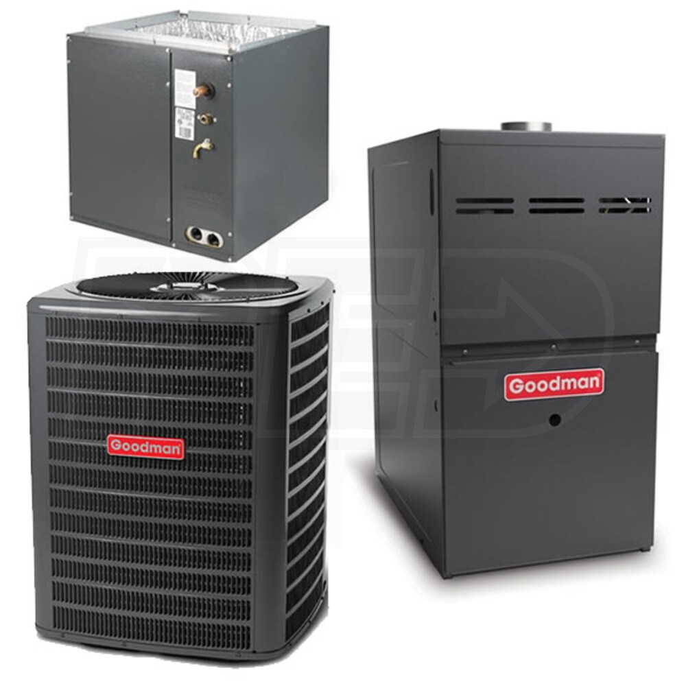 Goodman GSX1360GMS8100U - 5.0 Ton Cooling - 100k BTU/Hr Heating - Air ...