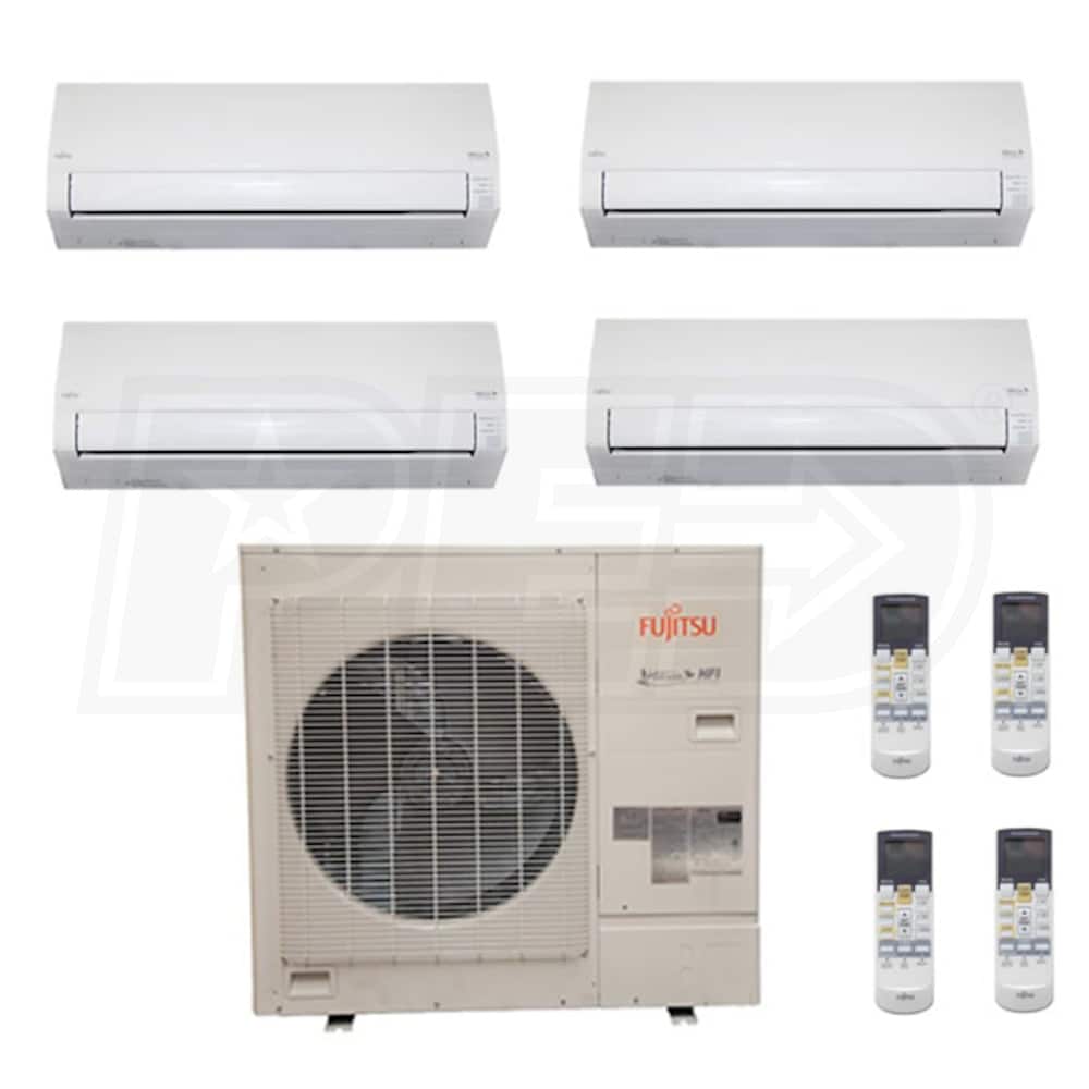 Fujitsu F4H45W07091224 Wall Mount 4-Zone System - 45,000 BTU Outdoor ...