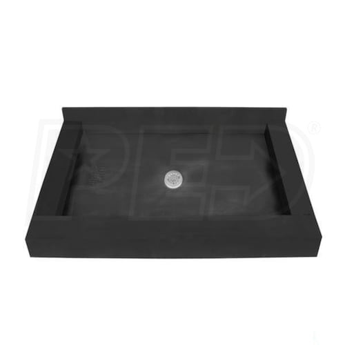 Tile Redi 3054CDT Triple Curb 30-Inch x 54-Inch Shower Pan with 3 Curbs ...