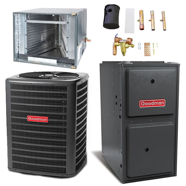 Goodman GSX1418GMEC96030H - 1.5 Ton Cooling - 30k BTU/Hr Heating - Air ...