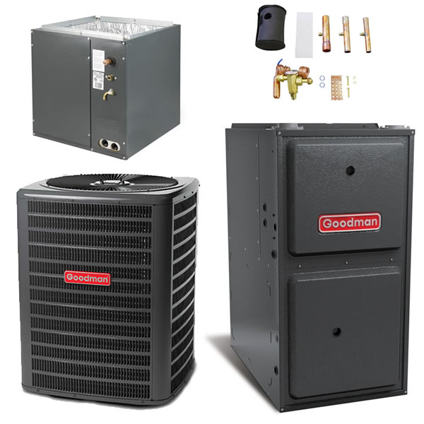 Goodman GSX1460GMSS96080U - 5.0 Ton Cooling - 80k BTU/Hr Heating - Air ...