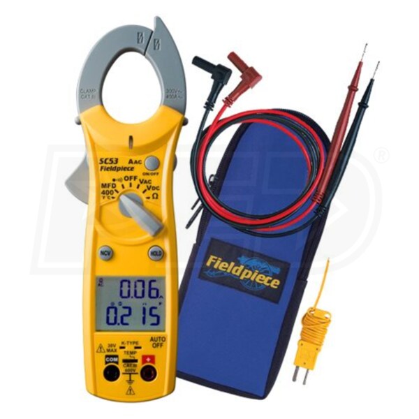 Fieldpiece SC53 Dual Display Mini Clamp Meter with Temperature