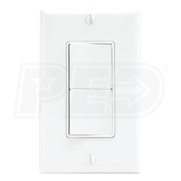 Air King AKS2 - Dual Rocker Switch for Bathroom Exhaust Fans - White