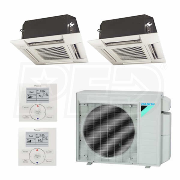 Daikin D2L36C12180000 Aurora Ceiling Cassette 2-Zone System - 36,000 ...
