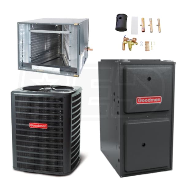 Goodman GSZ1630GMES96080H - 2.5 Ton Cooling - 80k BTU/Hr Heating - Heat ...