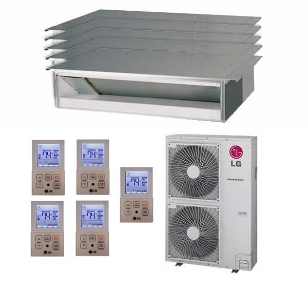 LG L5L36D0909090909 Concealed Duct 5-Zone RED° Heat System - 36,000 BTU ...